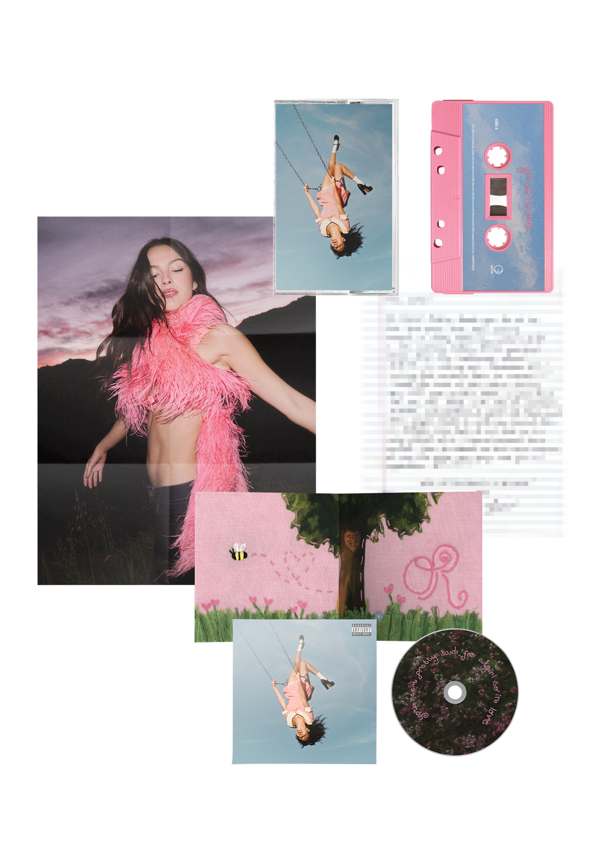uk exclusive cd with letter & baby pink cassette bundle - Olivia Rodrigo